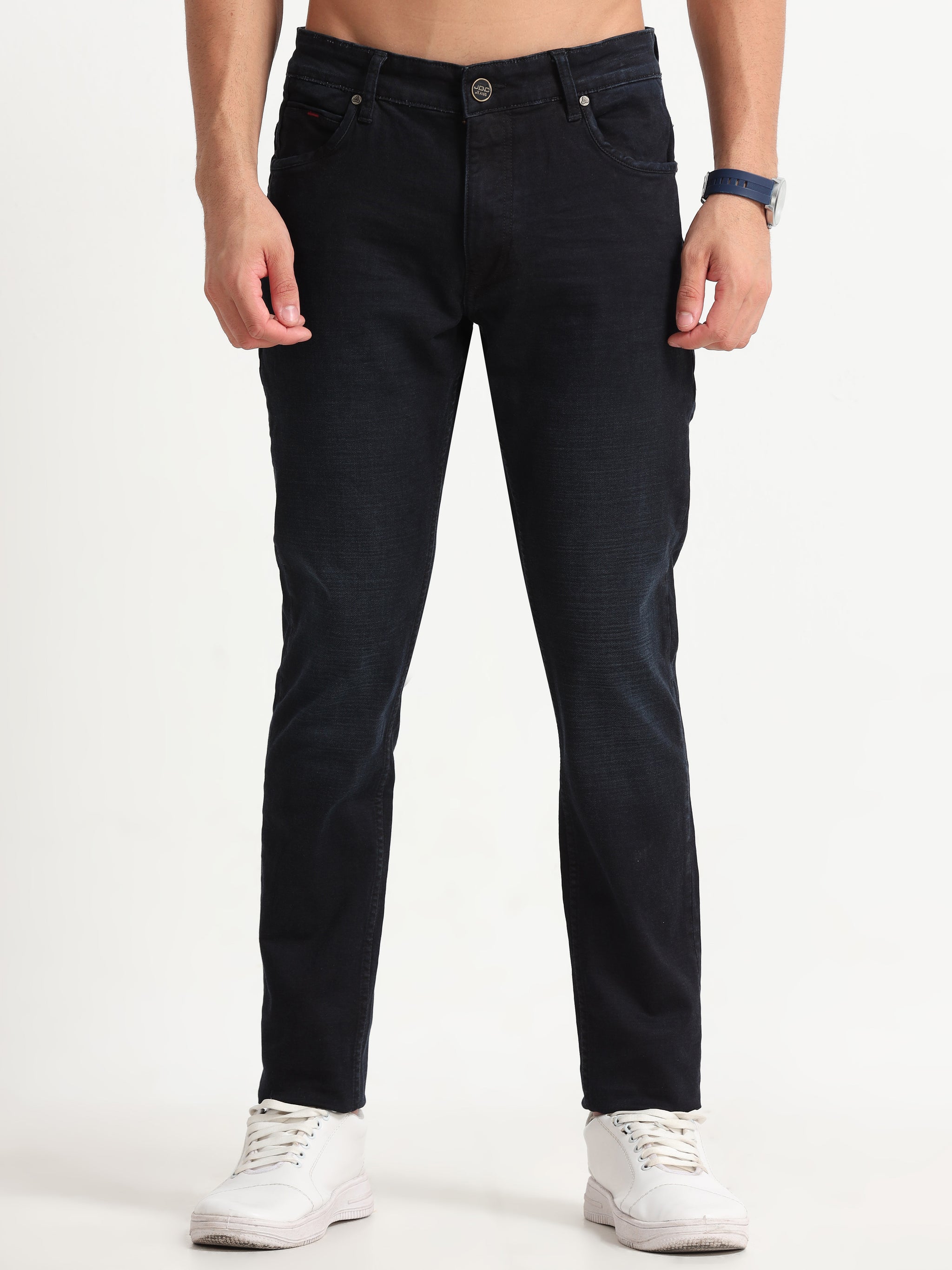 MEN'S DK.NAVY SOLID SLIM FIT JEANS